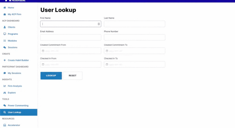 User Lookup Tool - Actionable.co